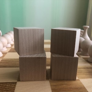 Handmade Wooden Chess Set: Abstract Geometric Chessmen, DIY Coloring - Etsy