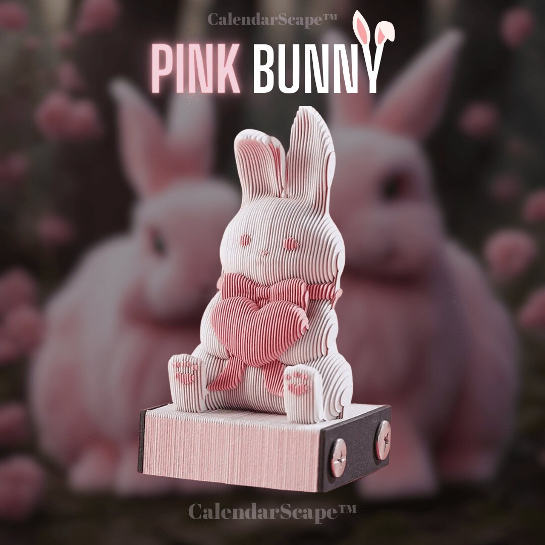 Calendarscape™ Pink Bunny - Etsy