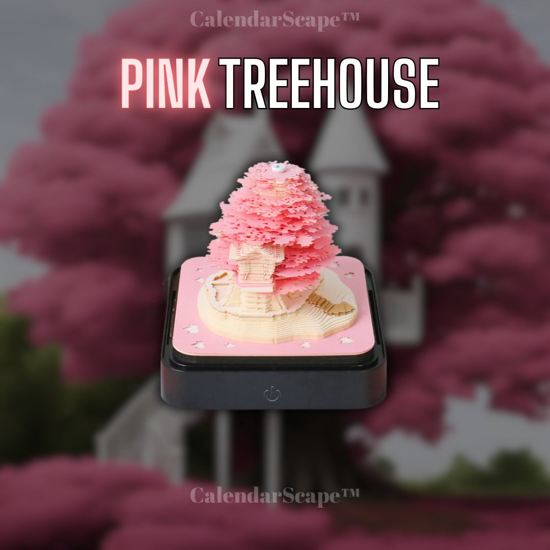 Calendarscape™ Pink Treehouse 2024 Calendar - Etsy