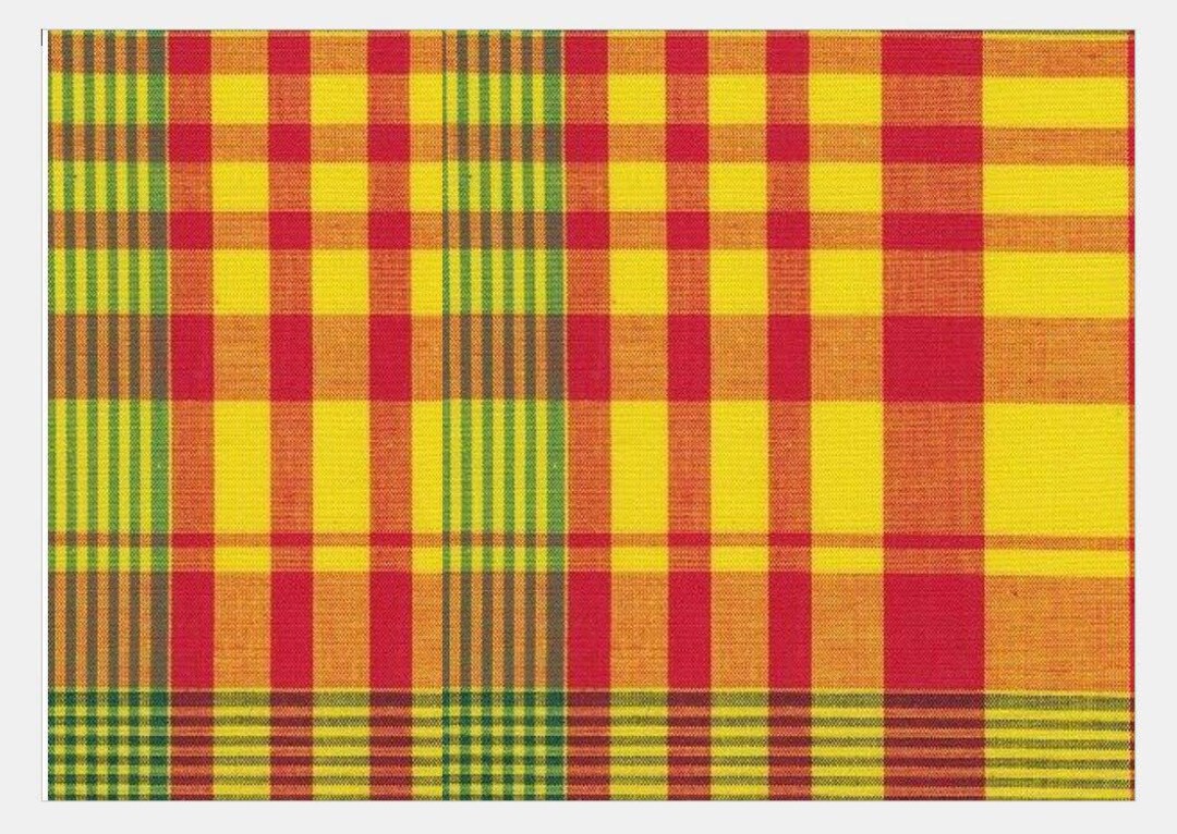 Edible Sugar Sheet With Caribbean Madras Motif – A4 Food Print for Cake ...