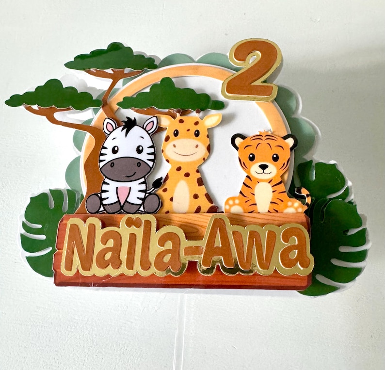 Jungle Animals Topper - Etsy