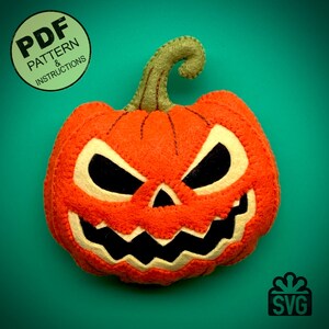 Halloween Pumpkins Sewing Pattern PDF and SVG. Felt Pumpkin Pattern ...