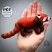 Red Panda Sewing Pattern PDF and SVG. Felt Animals Pattern. Felt Toys ...