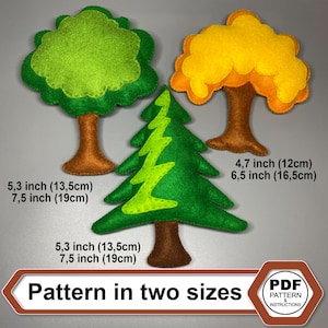 Felt Trees Sewing Pattern PDF. Woodland Pattern. Farm Decor Easy Sewing ...