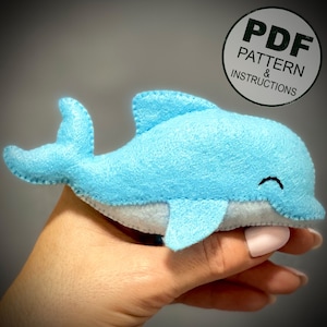 Dolphin Sewing Pattern PDF. Felt Eco Toy Easy Pattern. Ocean Animals ...
