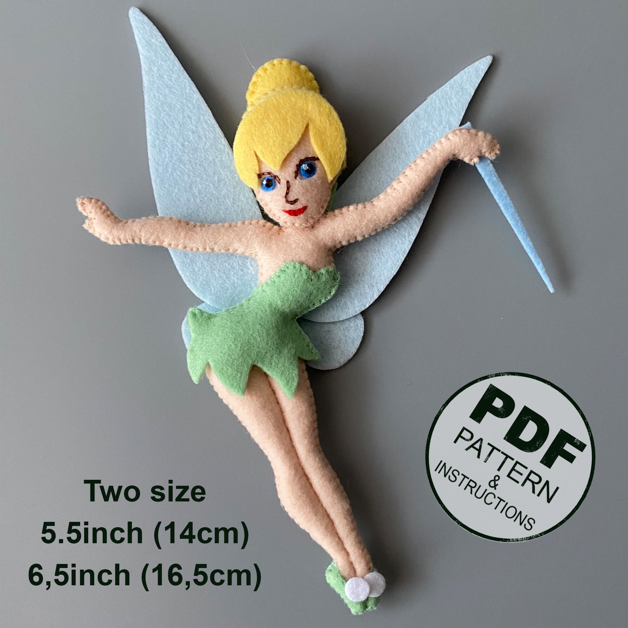 Peter Pan and Tinker Bell Sewing Pattern PDF. Felt Fairy Tale ...