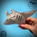 Manta Ray Sewing Pattern PDF and SVG. Felt Ocean Animals Pattern ...