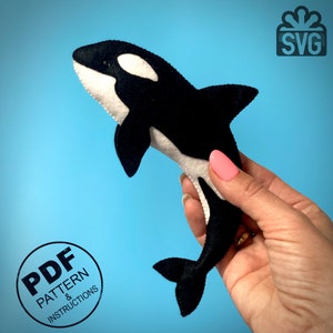 Orca Sewing Pattern PDF and SVG. Ocean Animals Pattern. Whale Killer ...