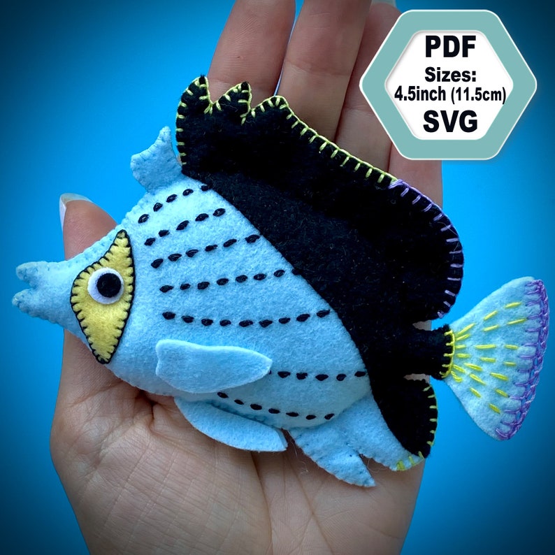 Felt Tropical Fish Sewing Pattern (PDF and SVG) - Etsy