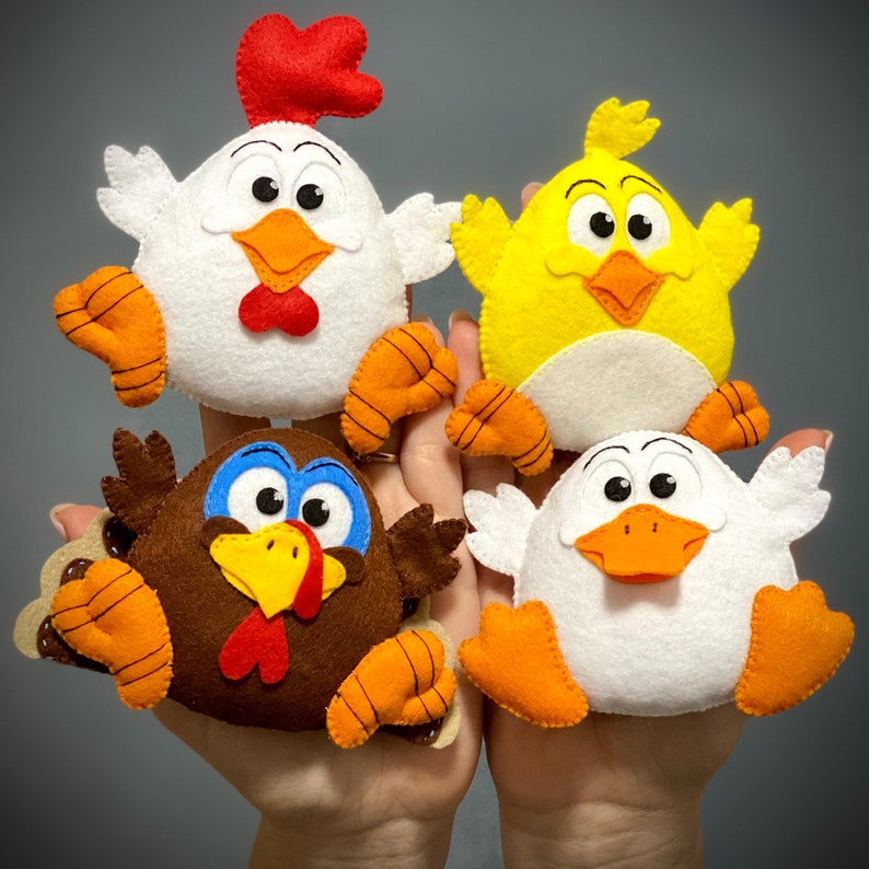 Farm Animals Sewing Pattern PDF. Felt Toys SET Easy Pattern and ...