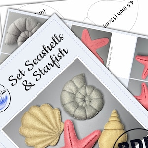 Seashells Sewing Pattern PDF. Coastal Ornaments Decor. Sea Stars Easy ...