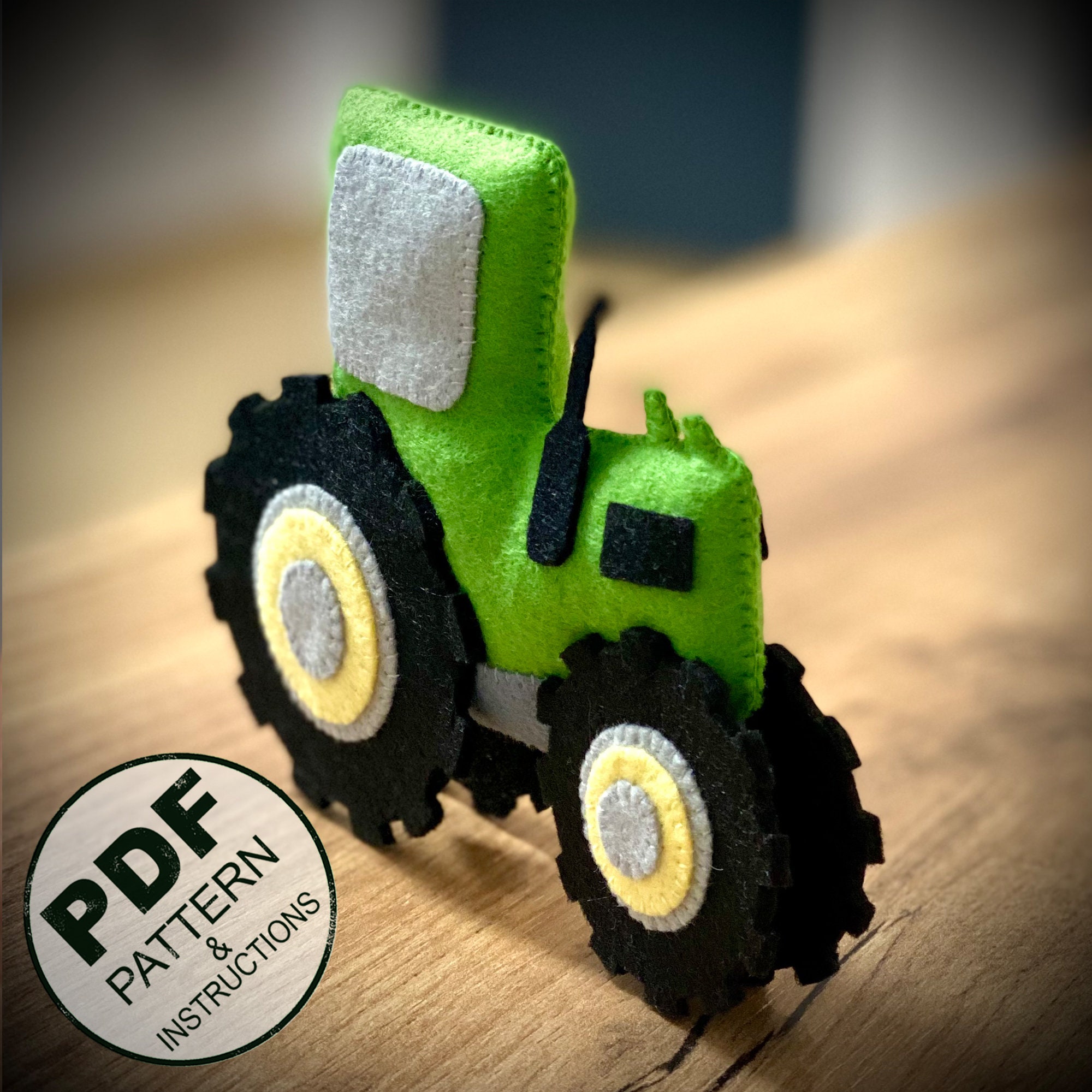 Tractor Sewing Pattern PDF. Felt Toys Easy Pattern. Felt Farm Ornament ...