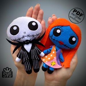 Jack, Sally, Zero, Oogie Boogie Felt Sewing Pattern PDF and SVG ...