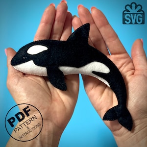 Orca Sewing Pattern PDF and SVG. Ocean Animals Pattern. Whale Killer ...
