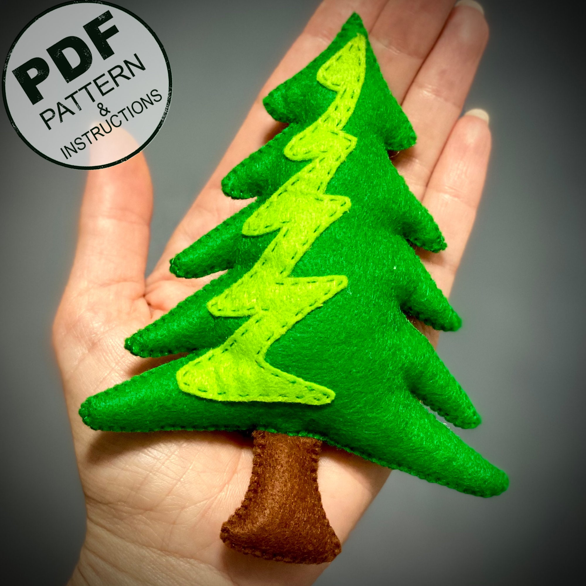 Felt Trees Sewing Pattern PDF. Woodland Pattern. Farm Decor Easy Sewing ...
