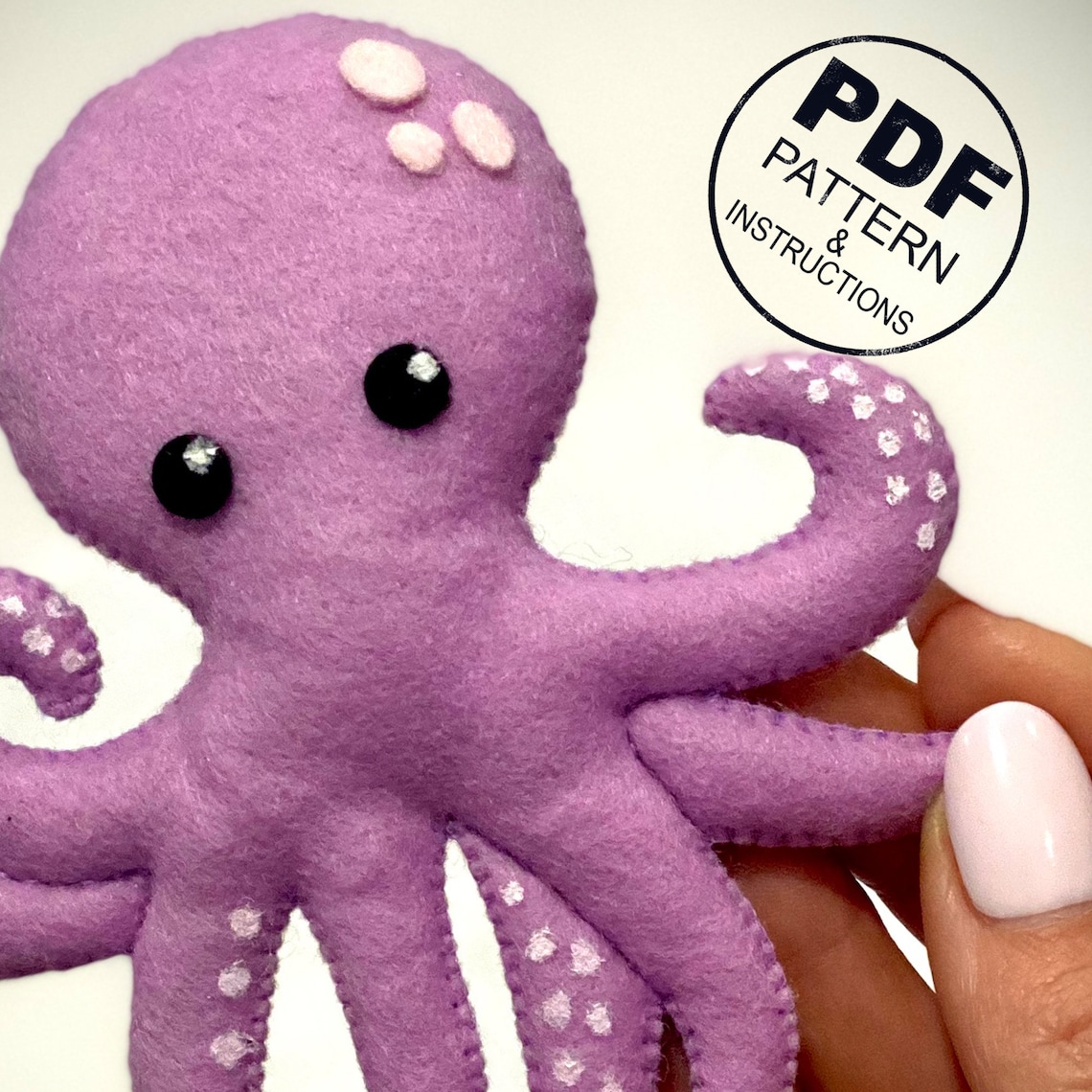 Octopus Sewing Pattern PDF. Ocean Animals Pattern. Coastal Felt Toys ...