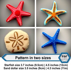 Seastars, Seashells, Seaweed Sewing Pattern PDF. Felt Ocean Decor Easy ...