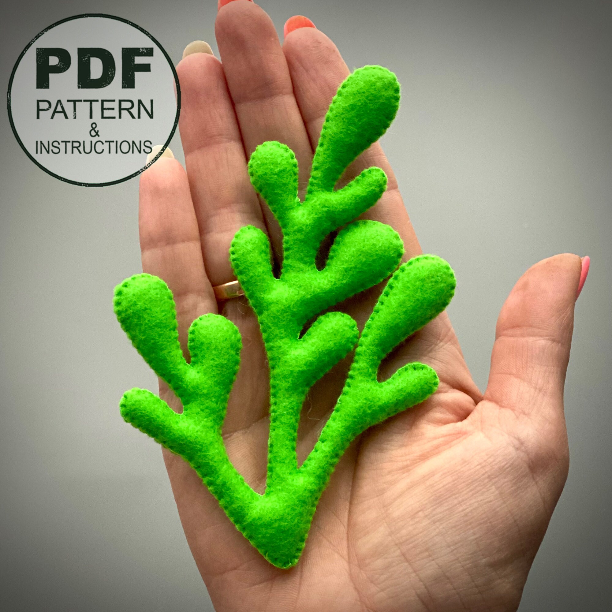 Seaweed Algae Sewing Pattern PDF. Ocean Easy Beginner Pattern. Felt ...