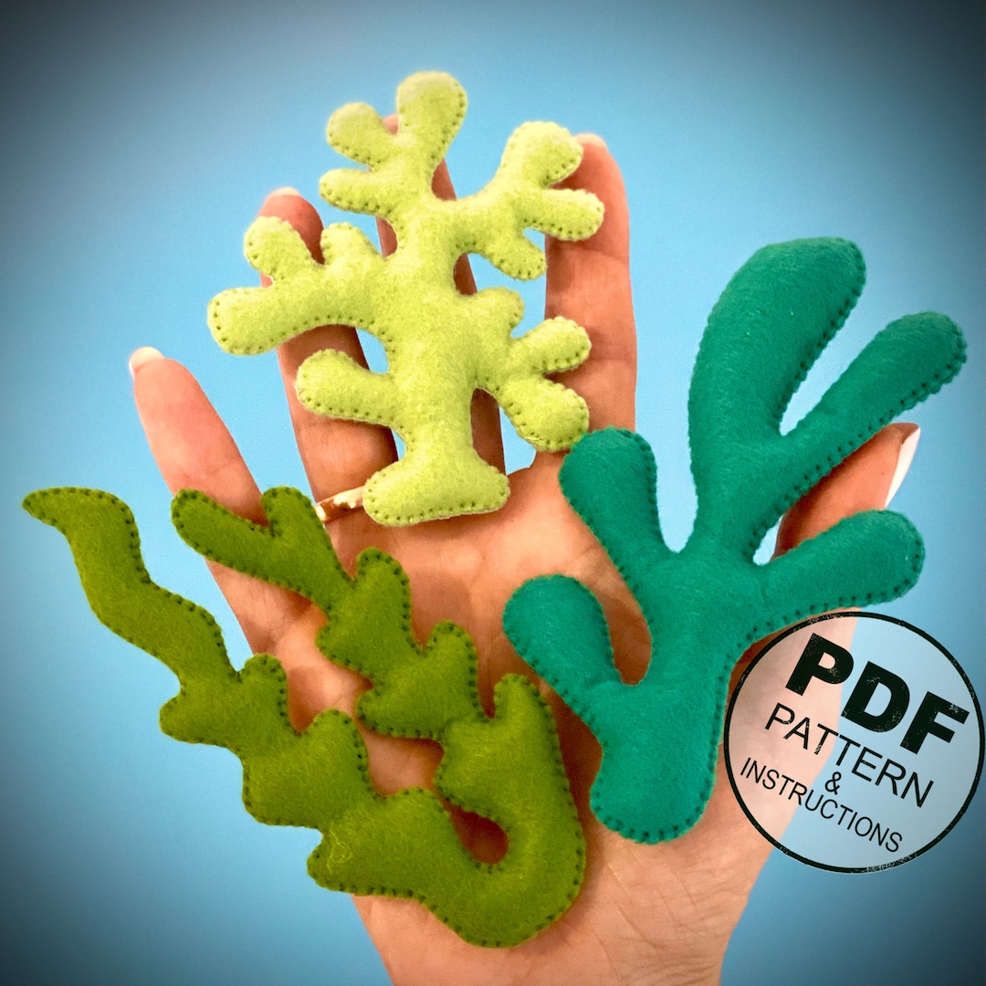 Felt Coral & Seaweed Sewing Pattern (PDF) - Etsy