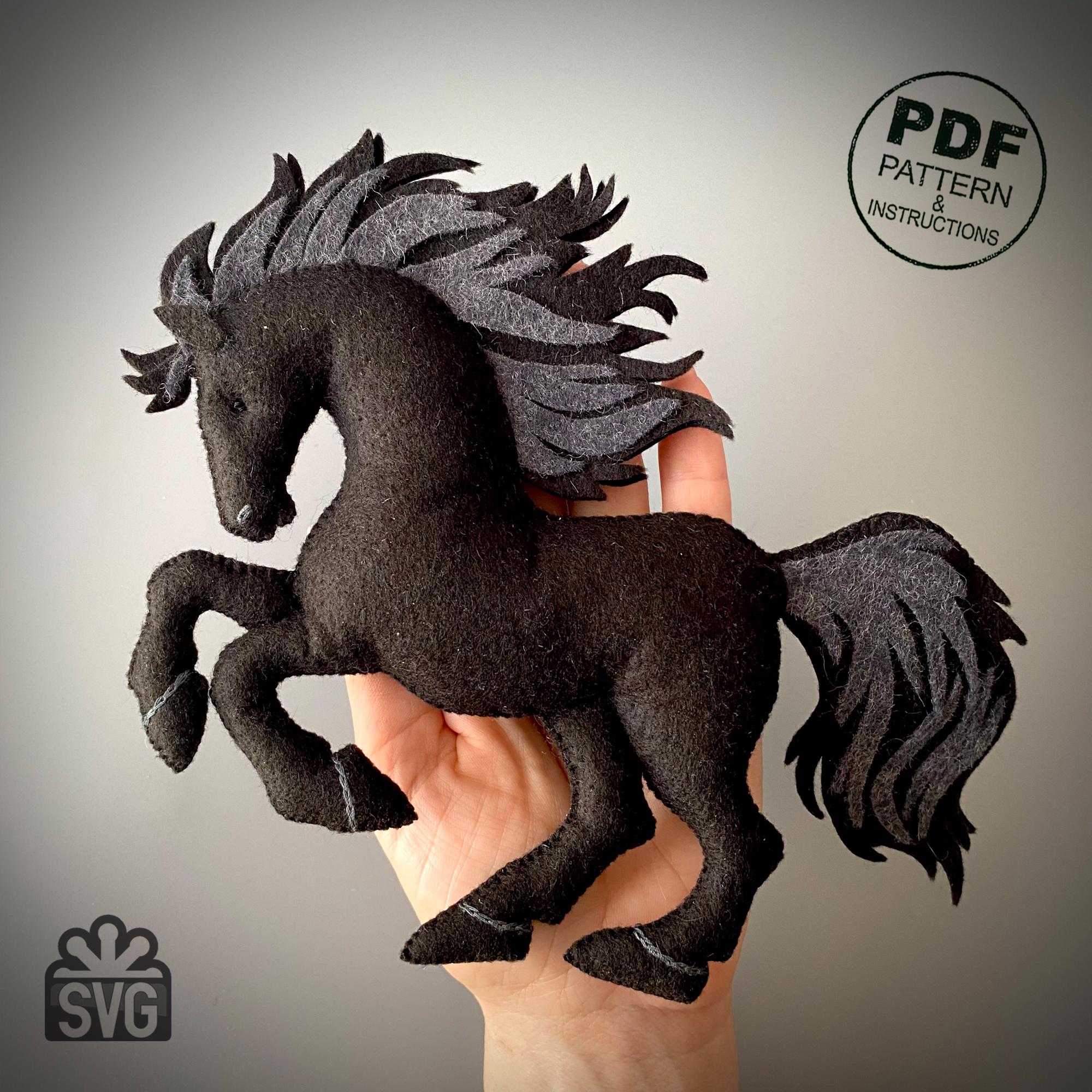 Horses Sewing Pattern PDF and SVG. Felt Animals Pattern. Stuffed Toys ...