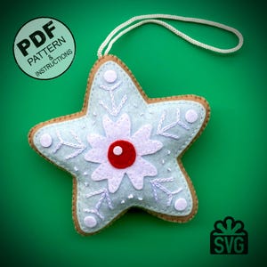 Felt Christmas Ornaments Sewing PDF Pattern: Set of Six - Etsy