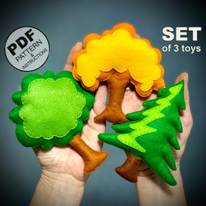 Felt Trees Sewing Pattern PDF. Woodland Pattern. Farm Decor Easy Sewing ...