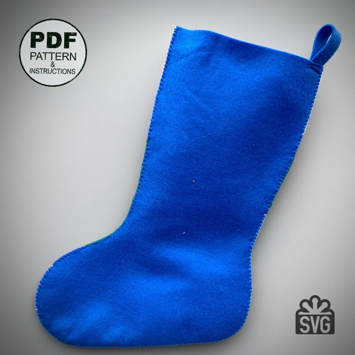 Christmas Stocking Sewing Pattern. PDF and SVG. Felt Christmas ...