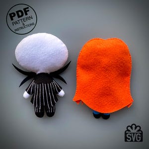 Jack, Sally, Zero, Oogie Boogie Felt Sewing Pattern PDF and SVG ...