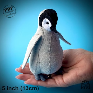 Penguin Sewing Pattern PDF and SVG. Felt Animals Pattern. Stuffed Toys ...