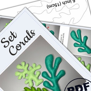 Coral and Seaweed Sewing Pattern PDF. Ocean Easy Beginner Pattern. Felt ...