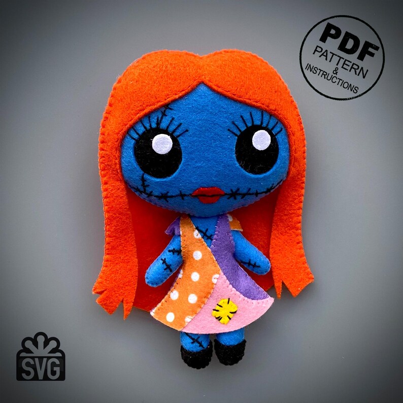 Felt Jack and Sally Doll Sewing Pattern (PDF & SVG) - Etsy
