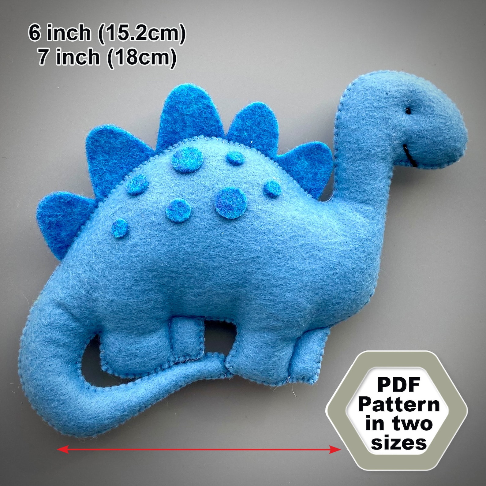 Dinosaurs Sewing Pattern PDF and SVG SET. Dino Sewing Pattern. Felt ...