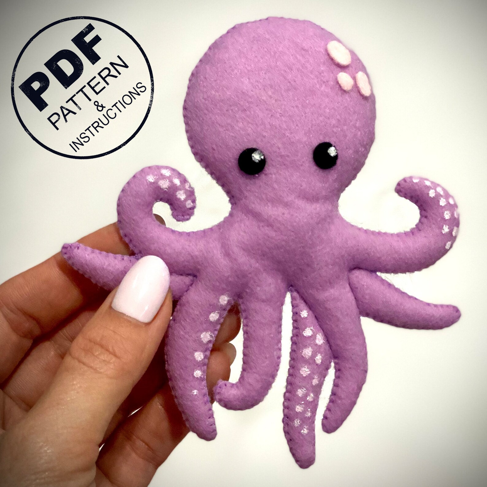 Octopus Sewing Pattern PDF. Ocean Animals Pattern. Coastal Felt Toys ...
