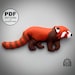 Red Panda Sewing Pattern PDF and SVG. Felt Animals Pattern. Felt Toys ...