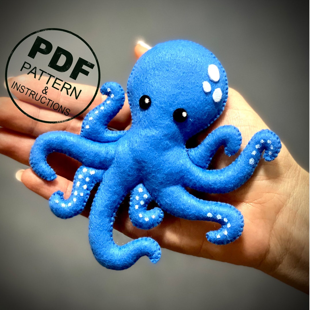 Octopus Sewing Pattern PDF. Ocean Felt Toys Pattern. Coastal Animals ...