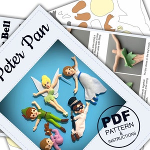 Peter Pan Sewing Pattern PDF. Tinker Bell, Wendy Darling, Michael, John ...