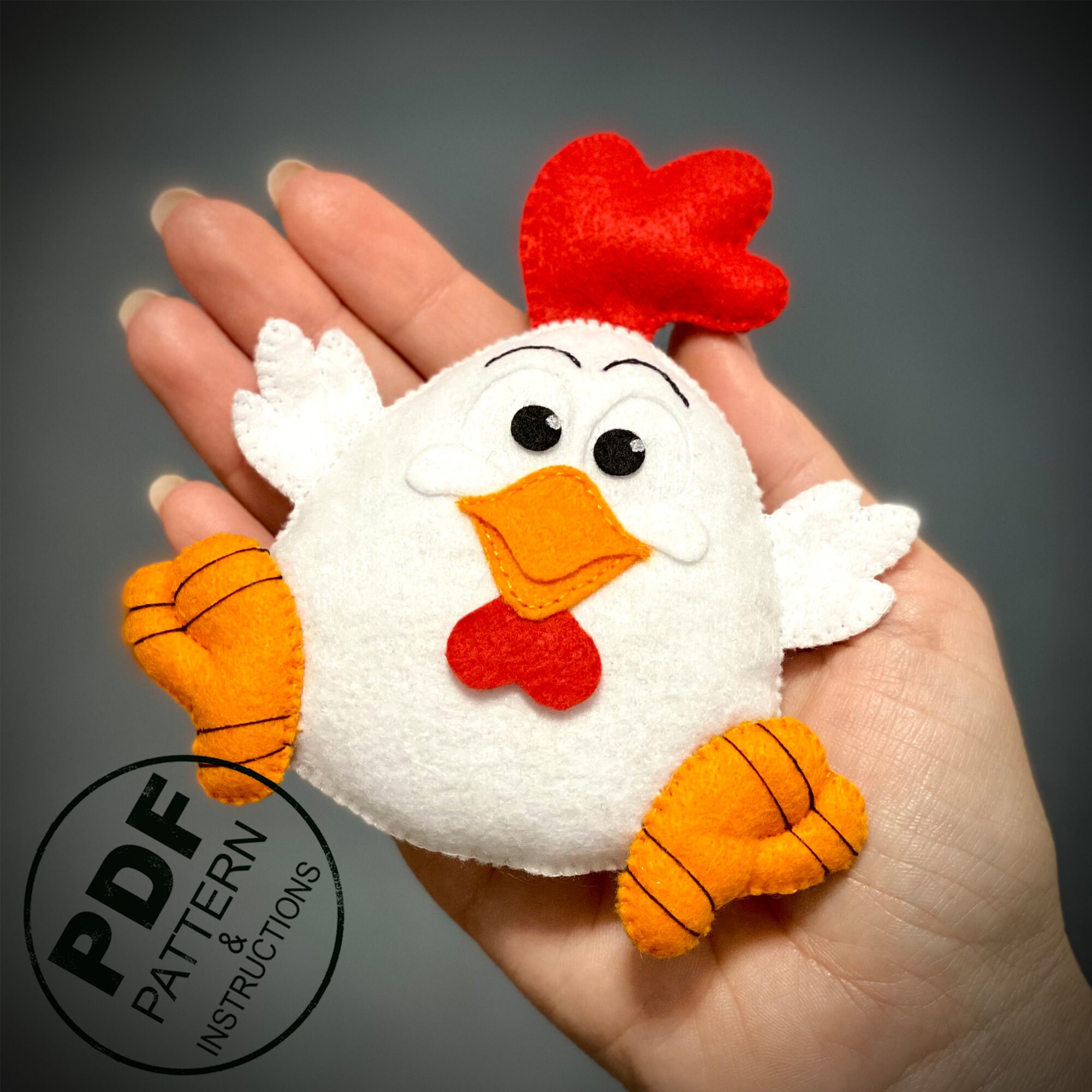 Farm Animals Sewing Pattern PDF. Felt Toys Easy Pattern and Step by ...