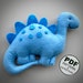 Dinosaurs Sewing Pattern PDF SET. Dino Pattern. DIY Felt Dinosaurs ...