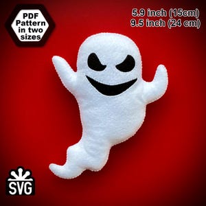 Halloween Felt Sewing Pattern PDF and SVG. Felt Ghosts Easy Pattern ...