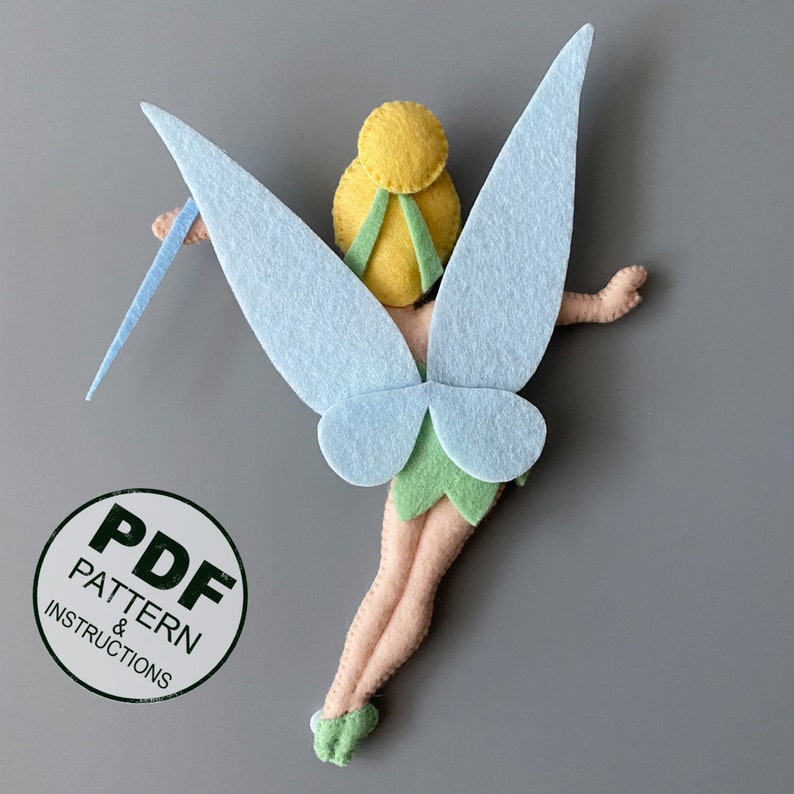 Felt Peter Pan & Tinker Bell Sewing Pattern, Fairy Tale DIY (PDF ...