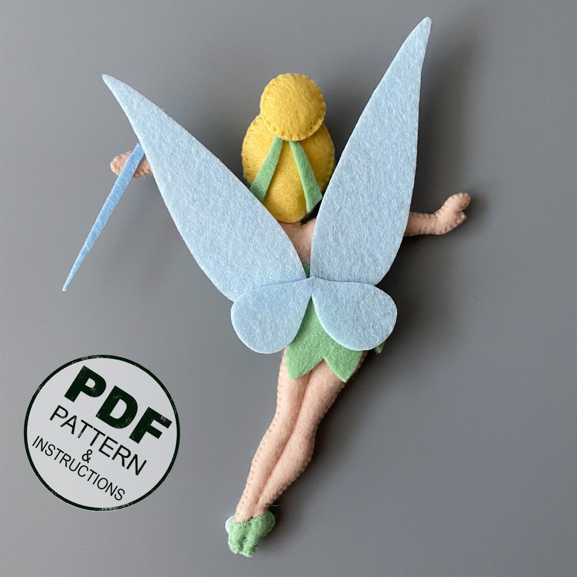 Peter Pan and Tinker Bell Sewing Pattern PDF. Felt Fairy Tale ...