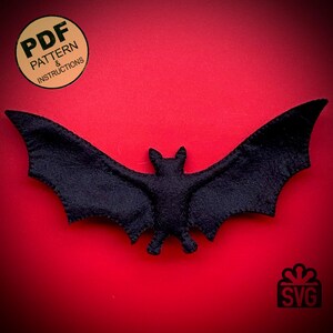 Felt Bats Sewing Pattern PDF and SVG. Halloween Ornament. Halloween ...