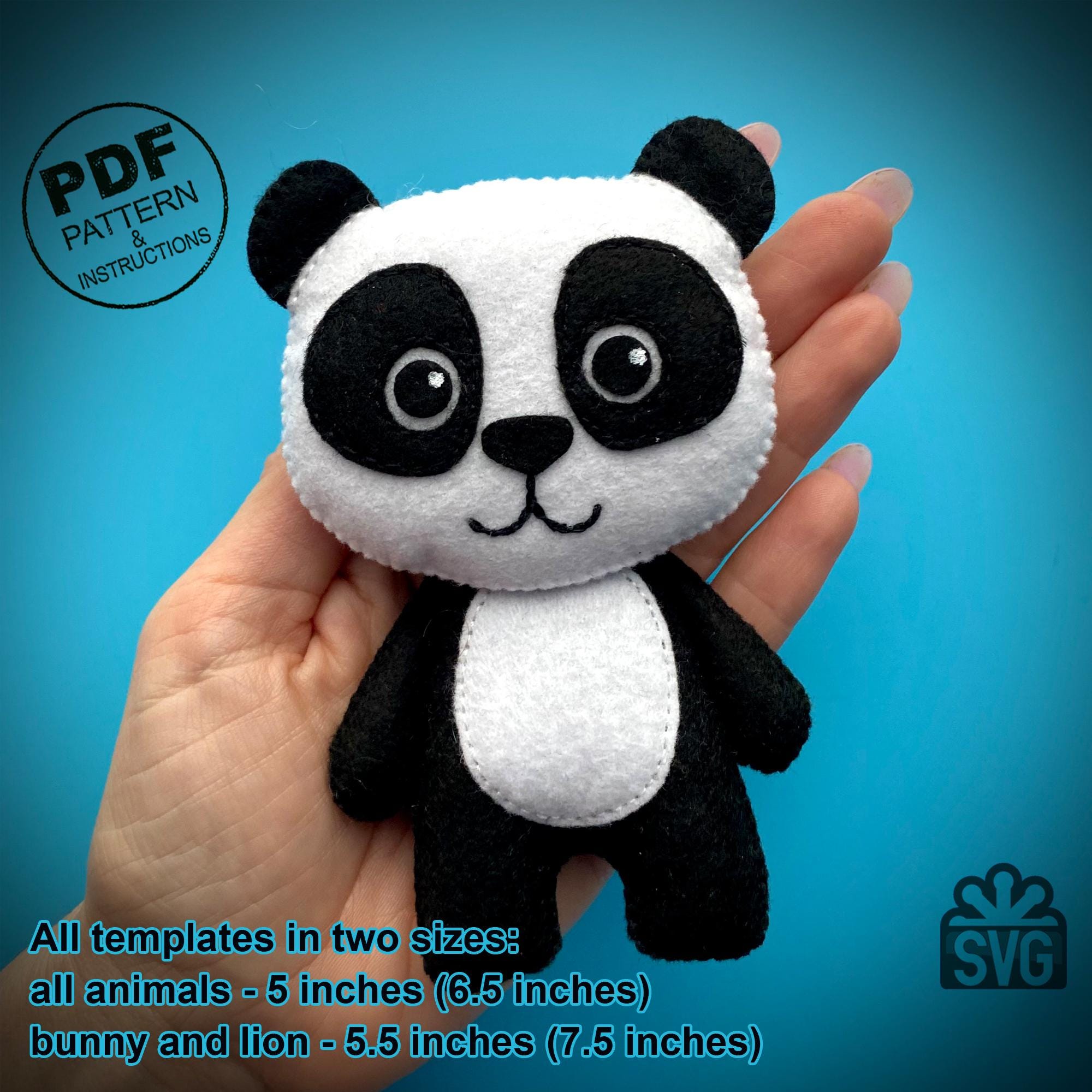 Felt Animals Sewing PDF Pattern. Easy Patterns. Stuffed Animals DIY ...