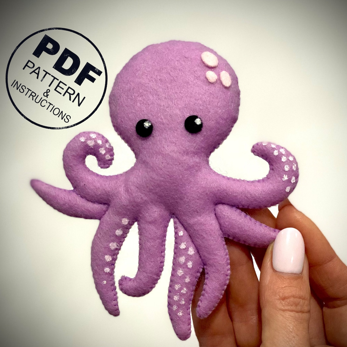 Octopus Sewing Pattern PDF. Ocean Animals Pattern. Coastal Felt Toys ...