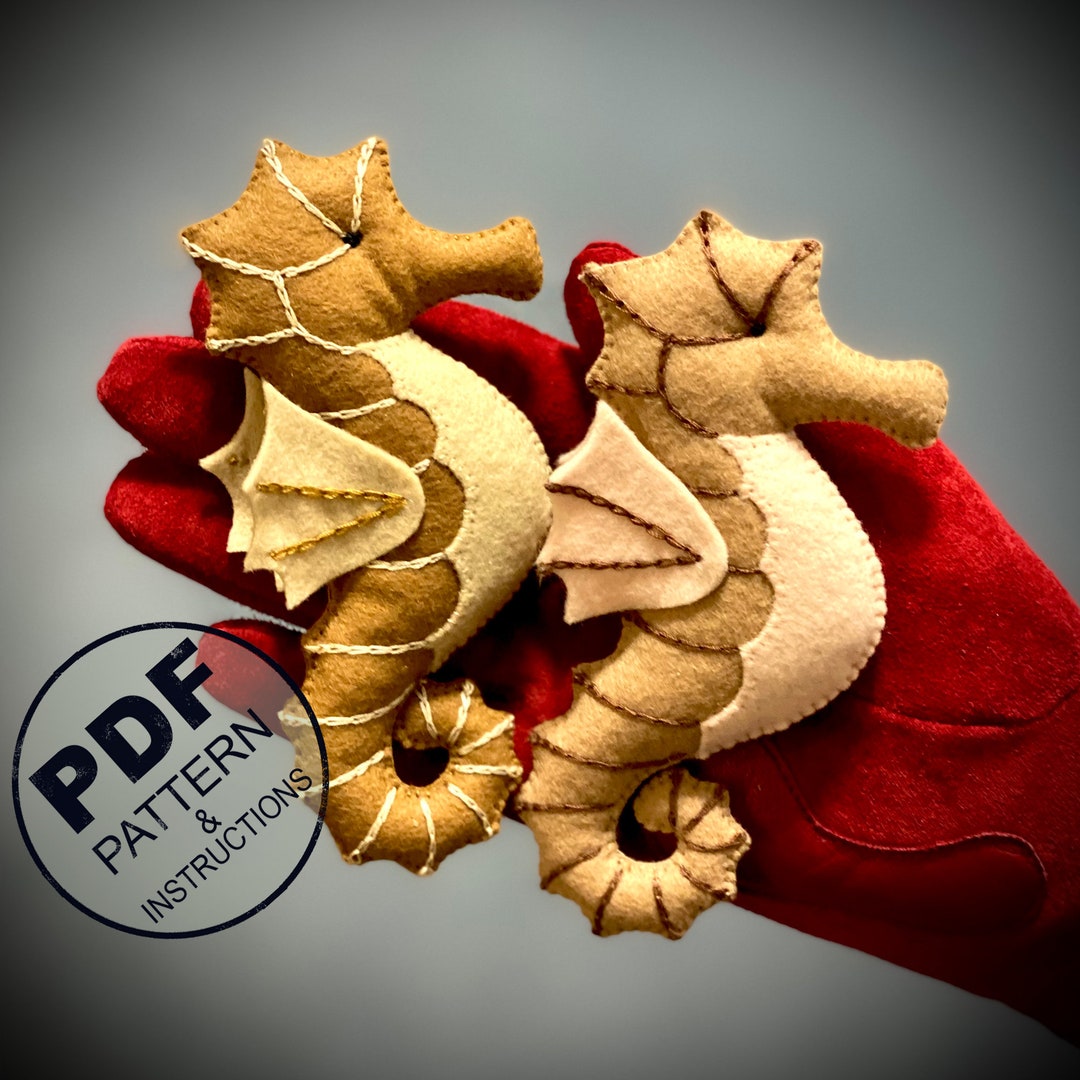 Seahorse PDF Pattern. Ocean Animals Sewing Pattern. Coastal Animals ...