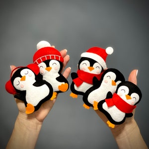 Felt Penguin Ornament PDF Pattern, Set of 5 (DIY Sewing) - Etsy