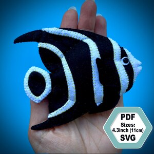 Tropical Fish Sewing Pattern PDF and SVG. Felt Pattern. Tropical Fish ...
