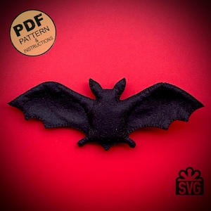 Felt Bats Sewing Pattern PDF and SVG. Halloween Ornament Pattern ...