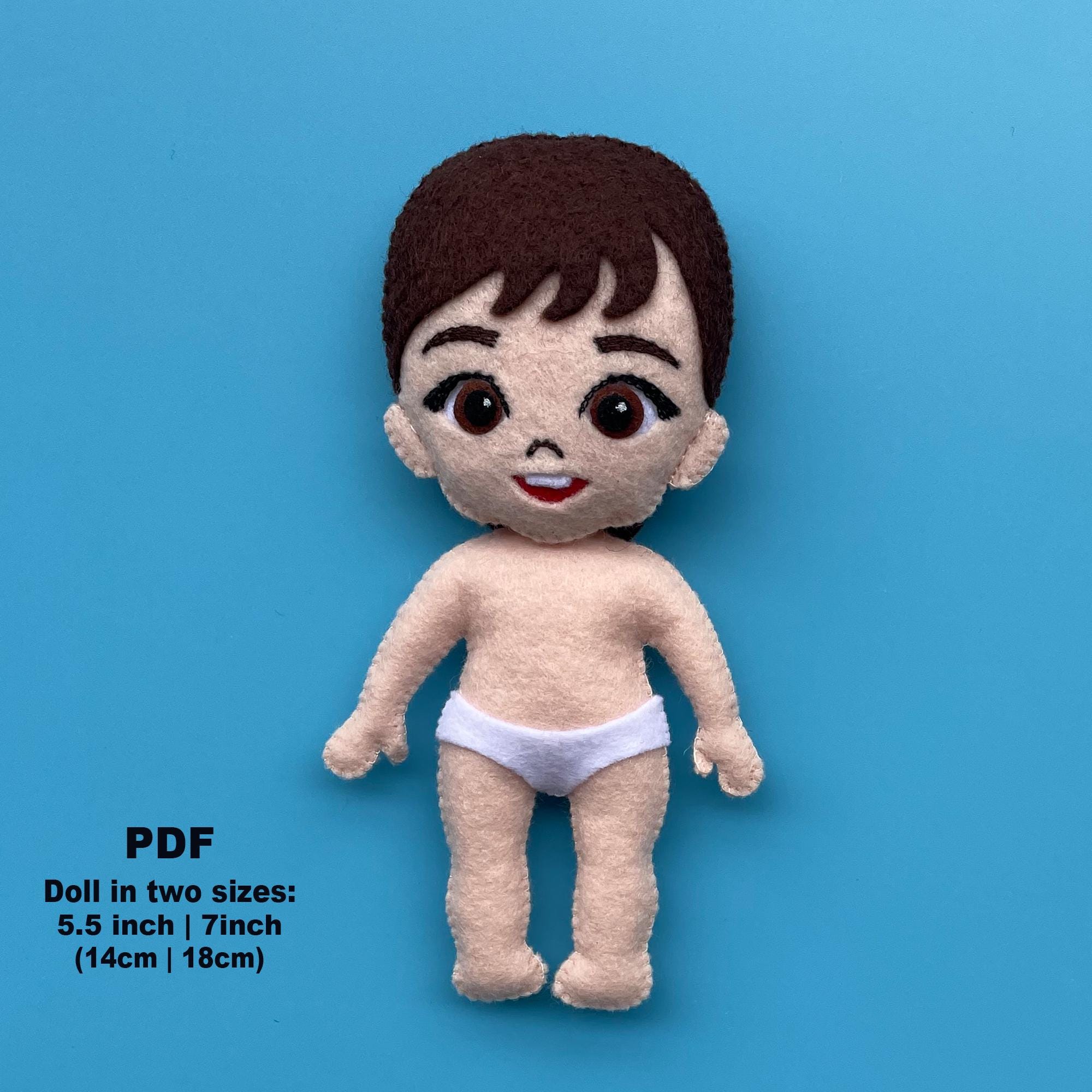 Felt Doll Sewing Pattern PDF and SVG. Doll Clothes Pattern and Step by ...