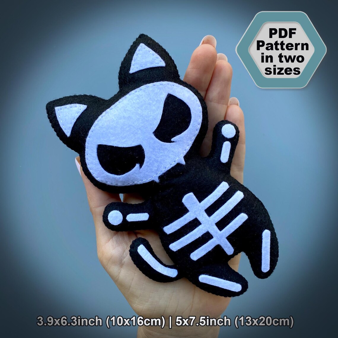 Halloween Felt Cats Sewing Pattern PDF and SVG. Halloween Ornament ...